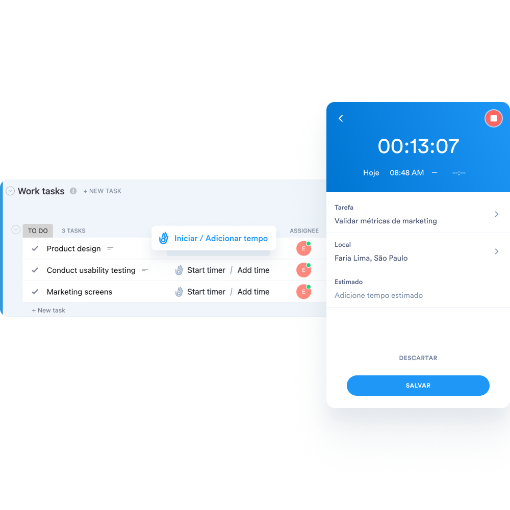 Gestão de tempo no Clickup com Timesheets - Oitchau